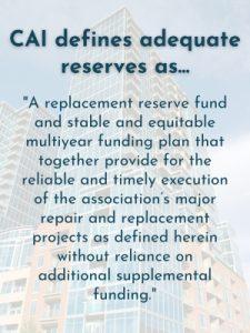 Changes to CAI’s Reserve Study Standards Explained